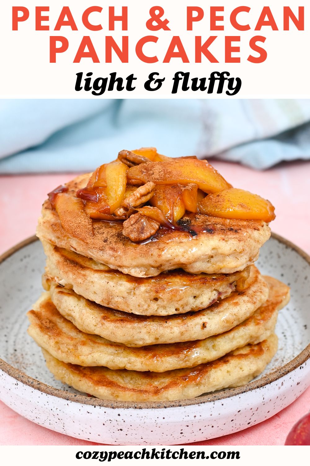 Peach Pancakes - Cozy Peach Kitchen