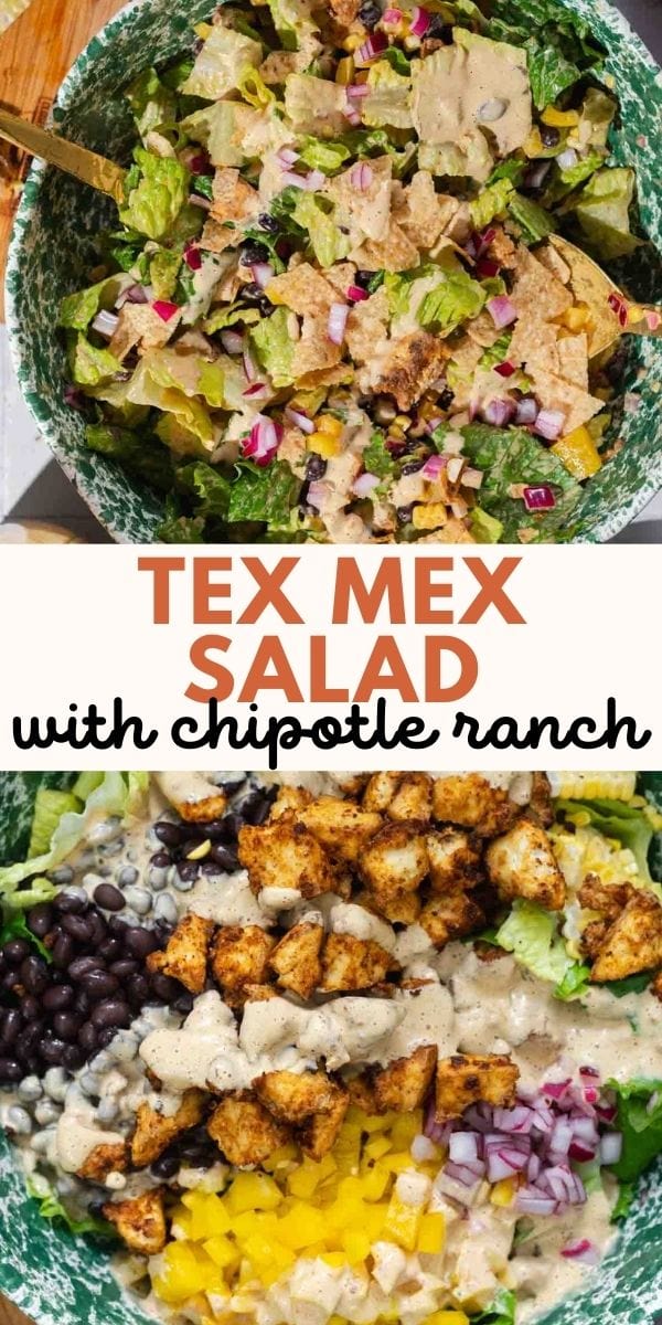 Crispy Tofu Salad with Chipotle Dressing - Cozy Peach Kitchen
