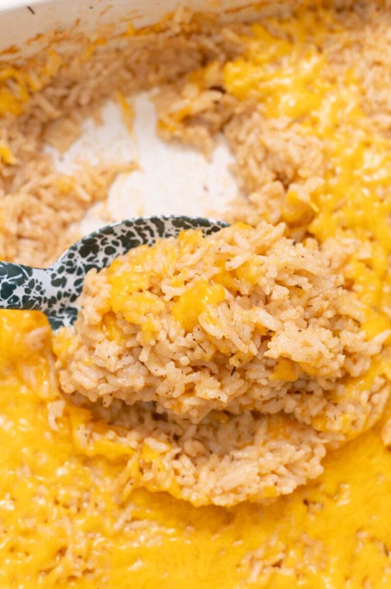 Baked Cheesy Rice - Cozy Peach Kitchen