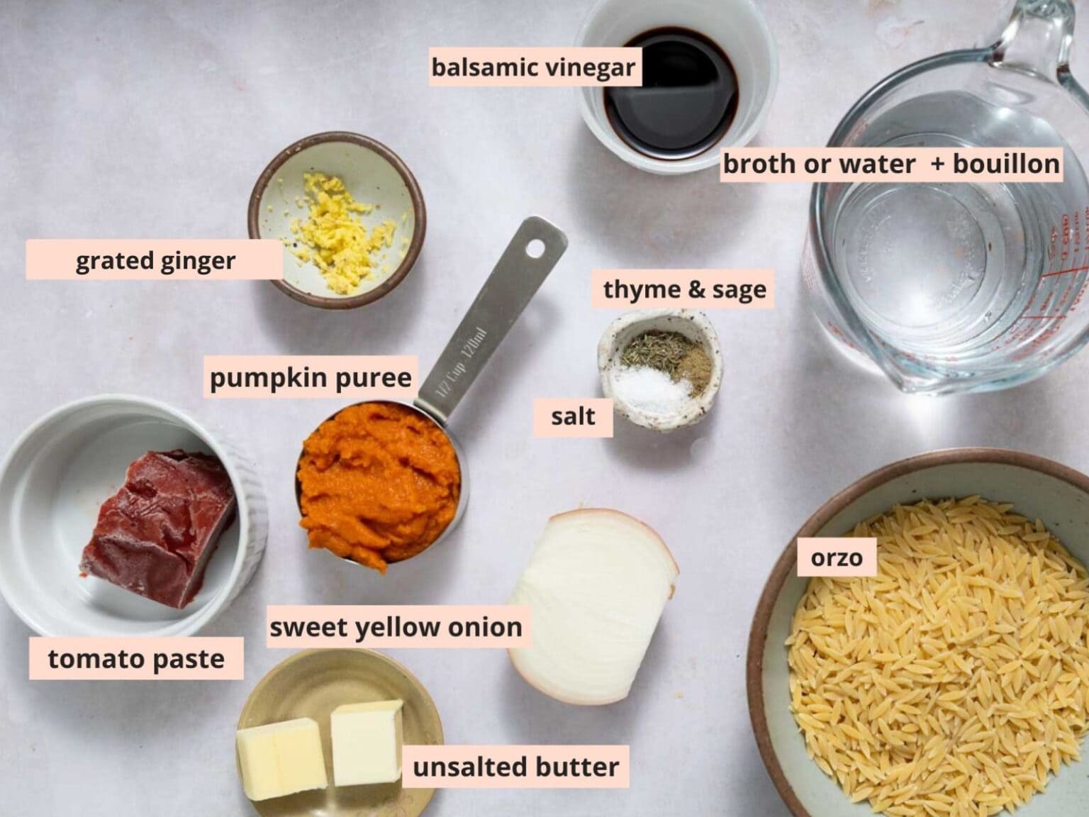 One Pot Pumpkin Orzo - Cozy Peach Kitchen