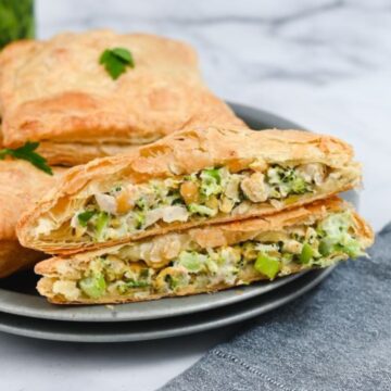 Vegetarian Hand Pies with Broccoli & Chickpeas - Cozy Peach Kitchen