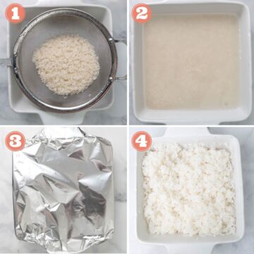 Oven-Baked White Rice - Cozy Peach Kitchen