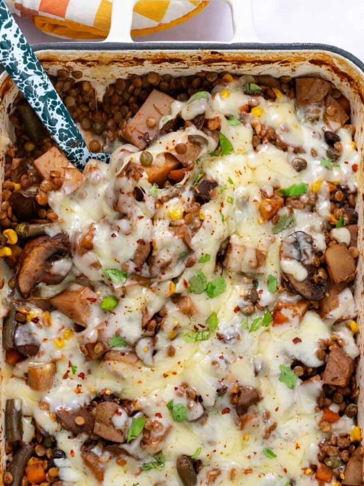Mushroom Wild Rice Casserole - Cozy Peach Kitchen