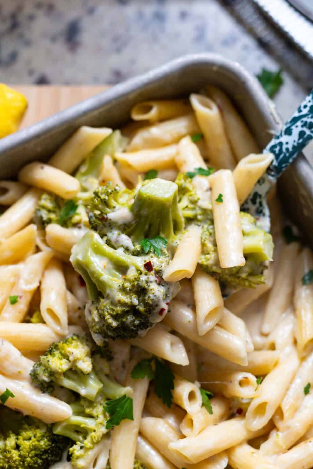 Baked Cheesy Pasta with Broccoli - Cozy Peach Kitchen