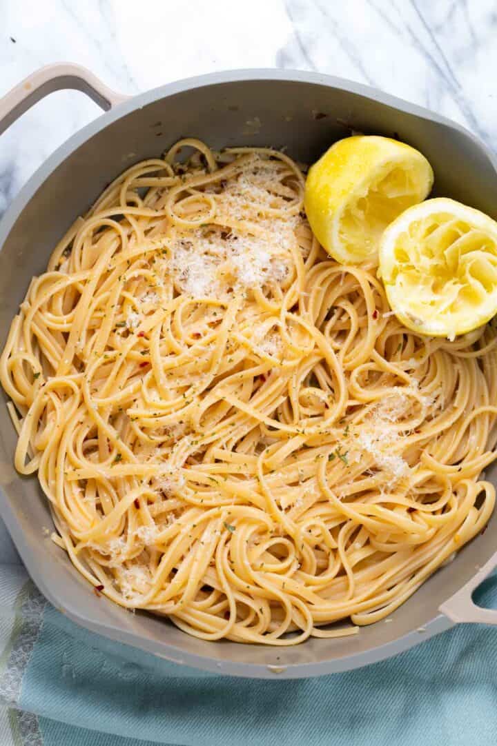 Lemon Butter Pasta - Cozy Peach Kitchen