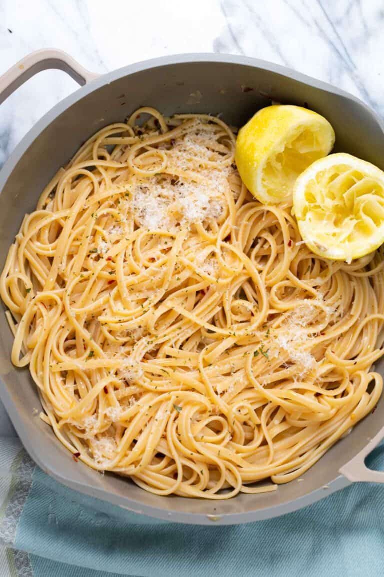Lemon Butter Pasta - Cozy Peach Kitchen