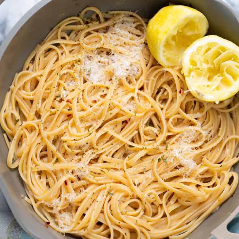 Lemon Butter Pasta - Cozy Peach Kitchen