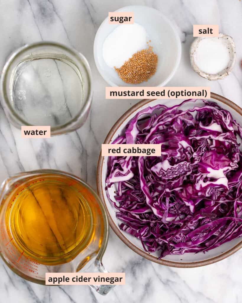 Quick Pickled Red Cabbage - Cozy Peach Kitchen