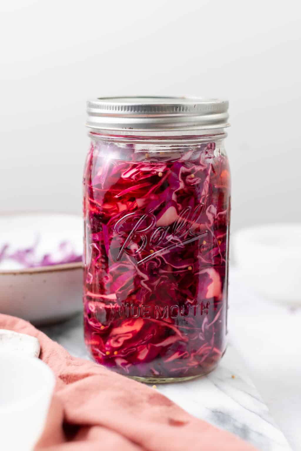 Quick Pickled Red Cabbage - Cozy Peach Kitchen