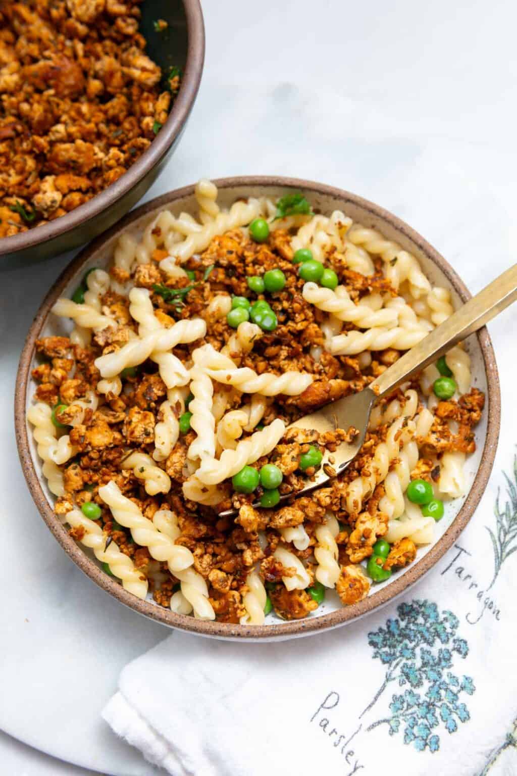 Italian-Seasoned Tofu Crumbles - Cozy Peach Kitchen