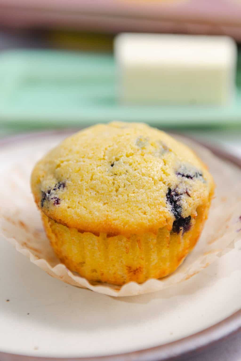 Blueberry Corn Muffins - Cozy Peach Kitchen