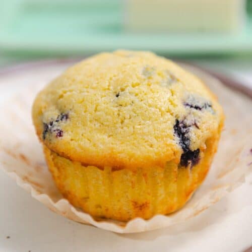 Blueberry Corn Muffins - Cozy Peach Kitchen