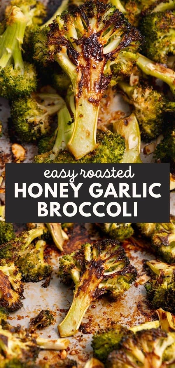 Honey Garlic Roasted Broccoli - Cozy Peach Kitchen