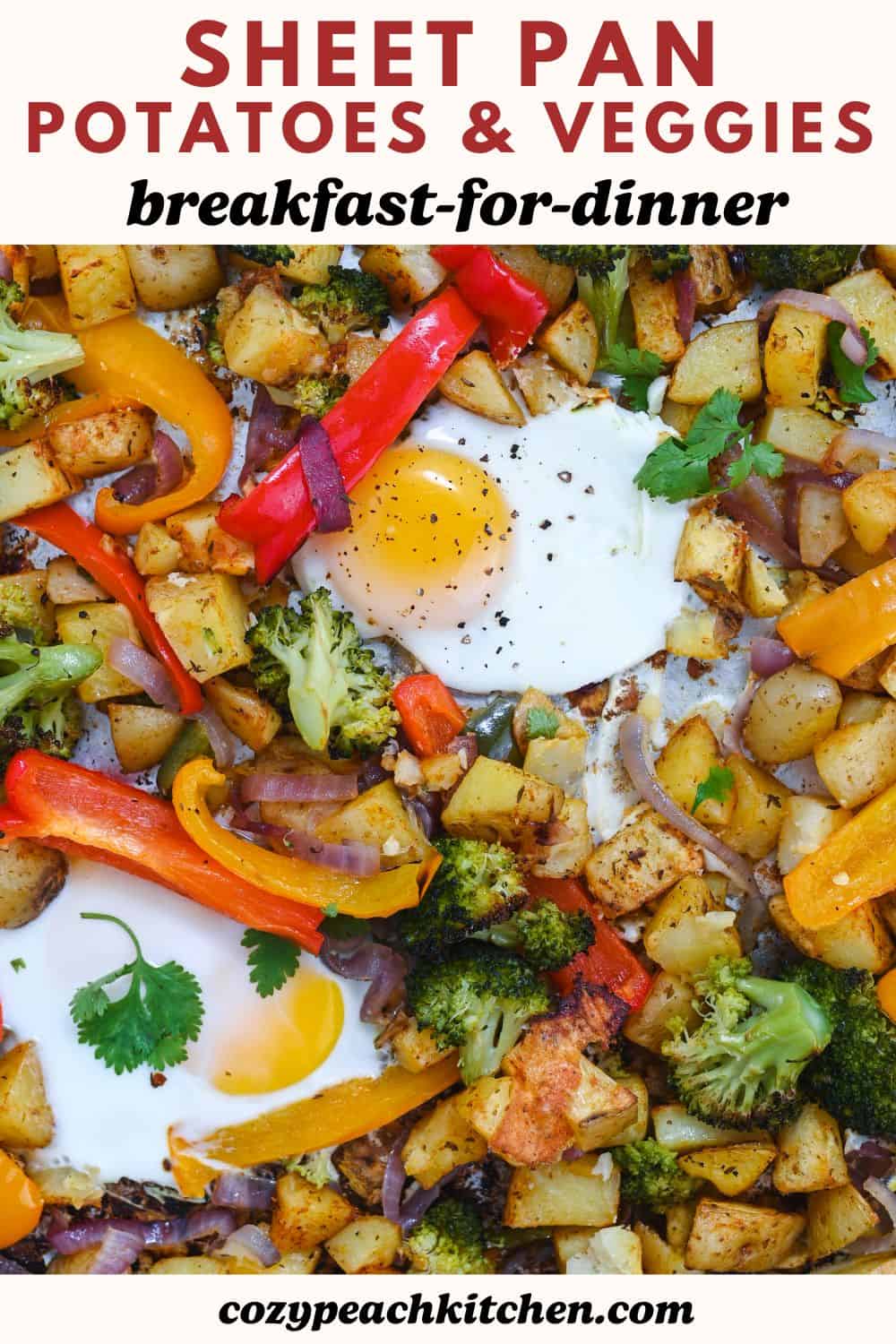 Sheet Pan Breakfast Potatoes & Veggies - Cozy Peach Kitchen
